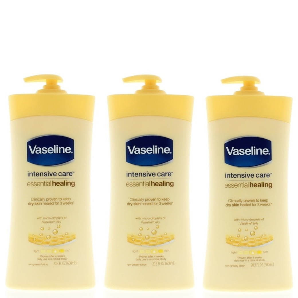Vaseline Intensive Care Essential Healing Lotion 20.3oz (3-PACK ...
